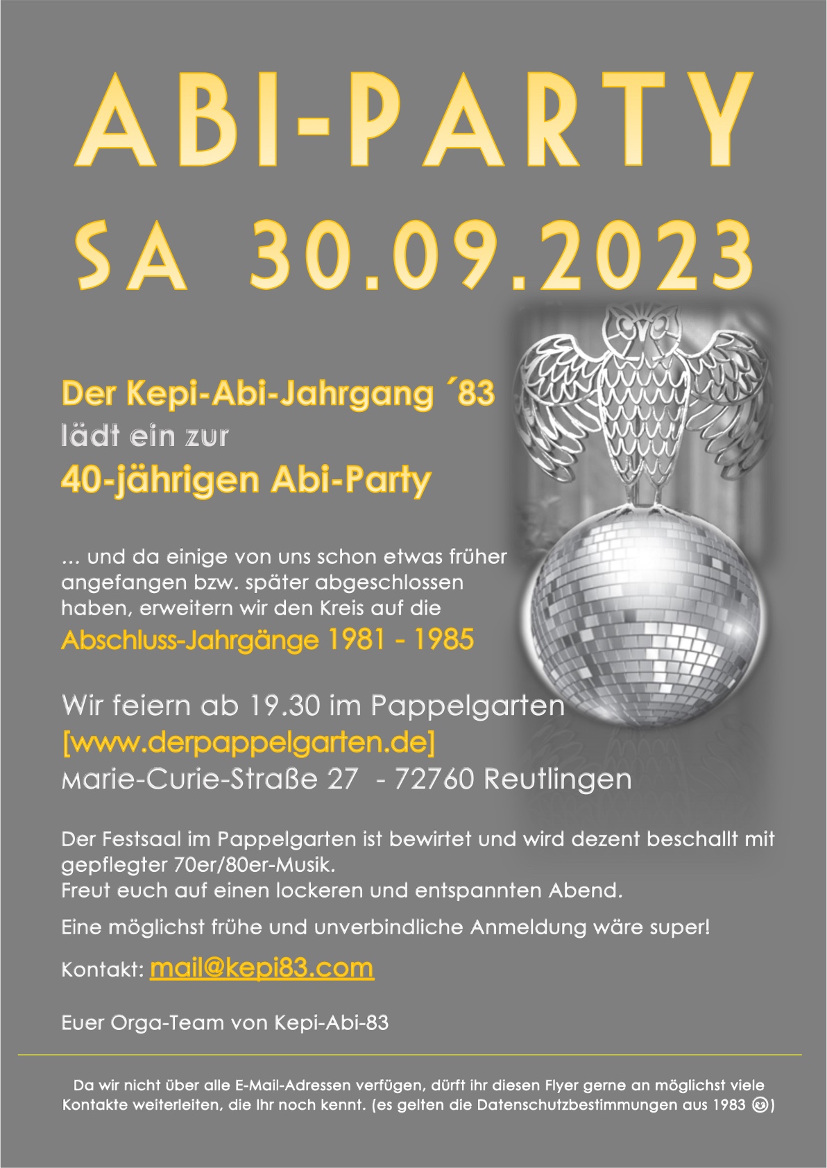 Abi-Treffen – Kepi VdE